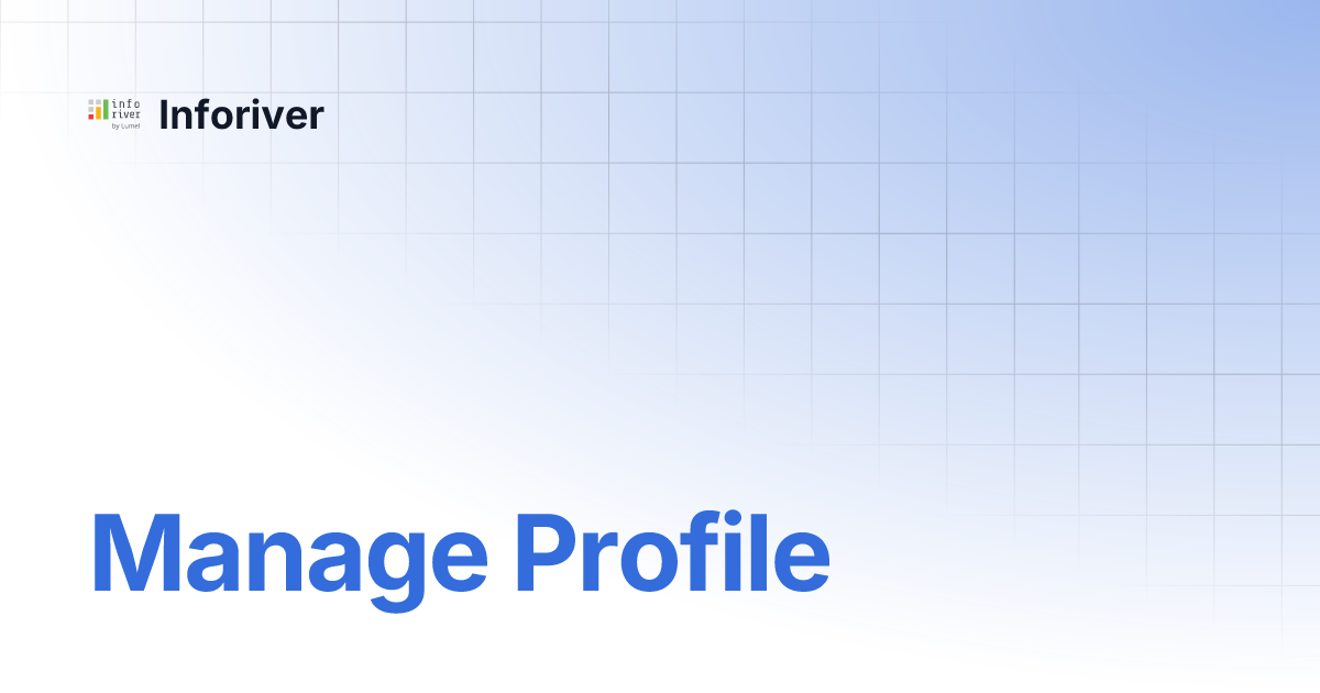 Manage Profile | EDITable | Inforiver