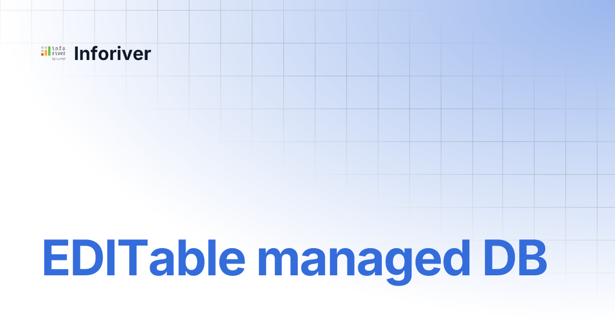 EDITable managed DB | Inforiver