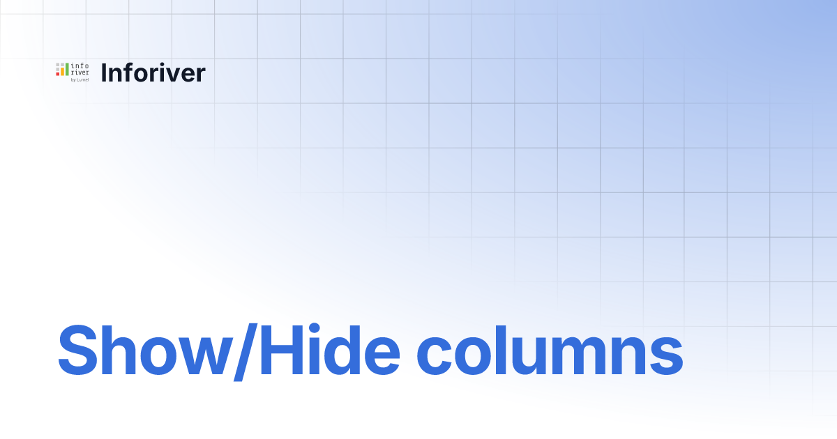 Show/Hide columns | Inforiver