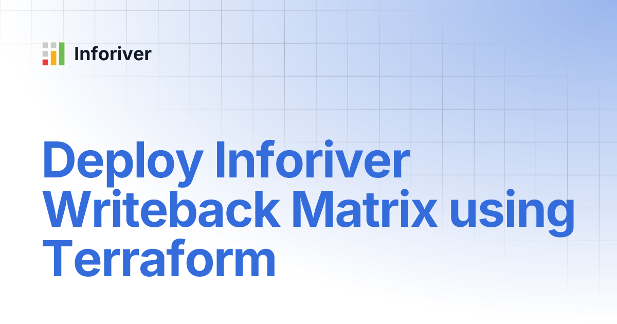 Deploy Inforiver Writeback Matrix using Terraform | Inforiver
