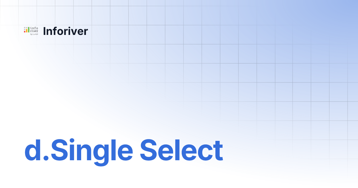 d.Single Select | Inforiver