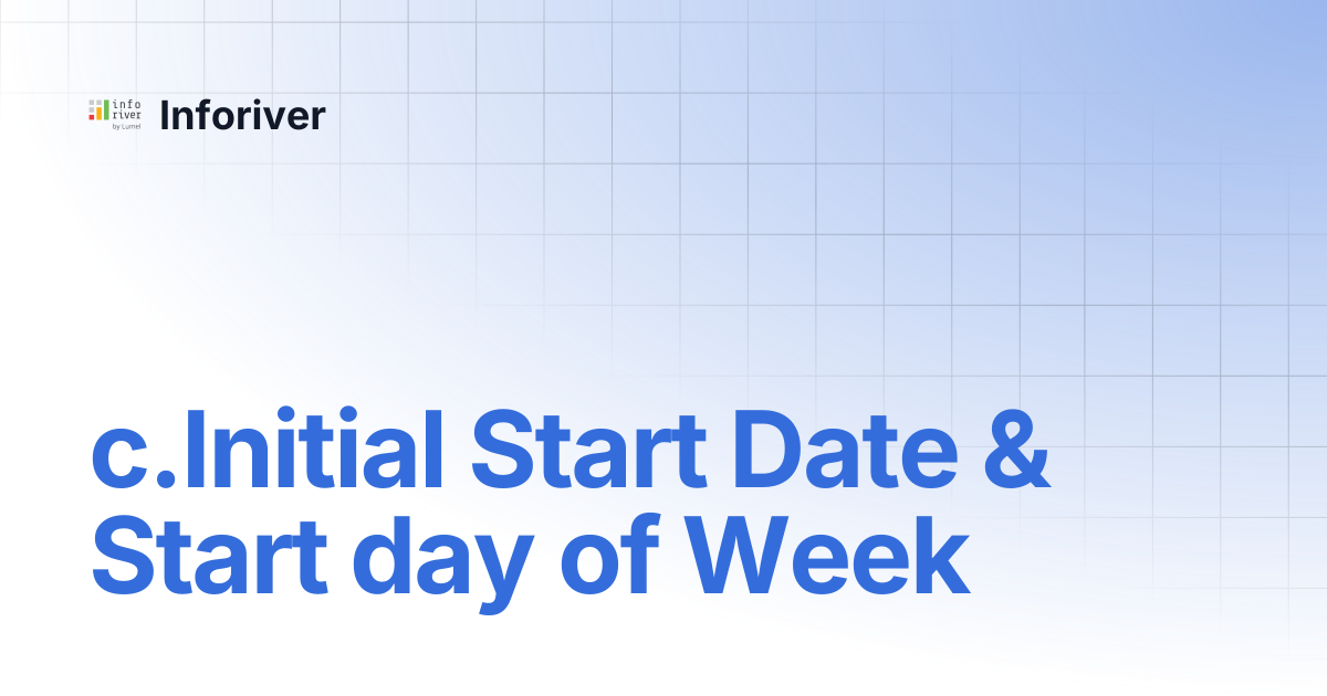 c.Initial Start Date & Start day of Week | Super Filter | Inforiver
