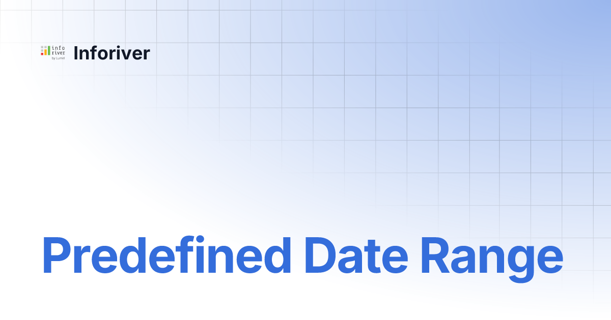 Predefined Date Range | Inforiver