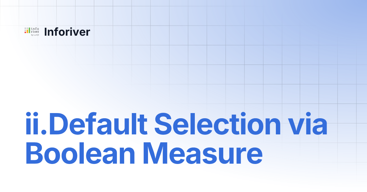 Default Selection Via Boolean Measure Inforiver