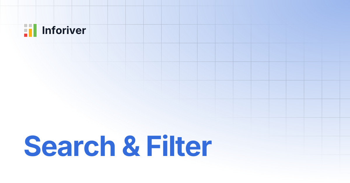 Search & Filter | Inforiver