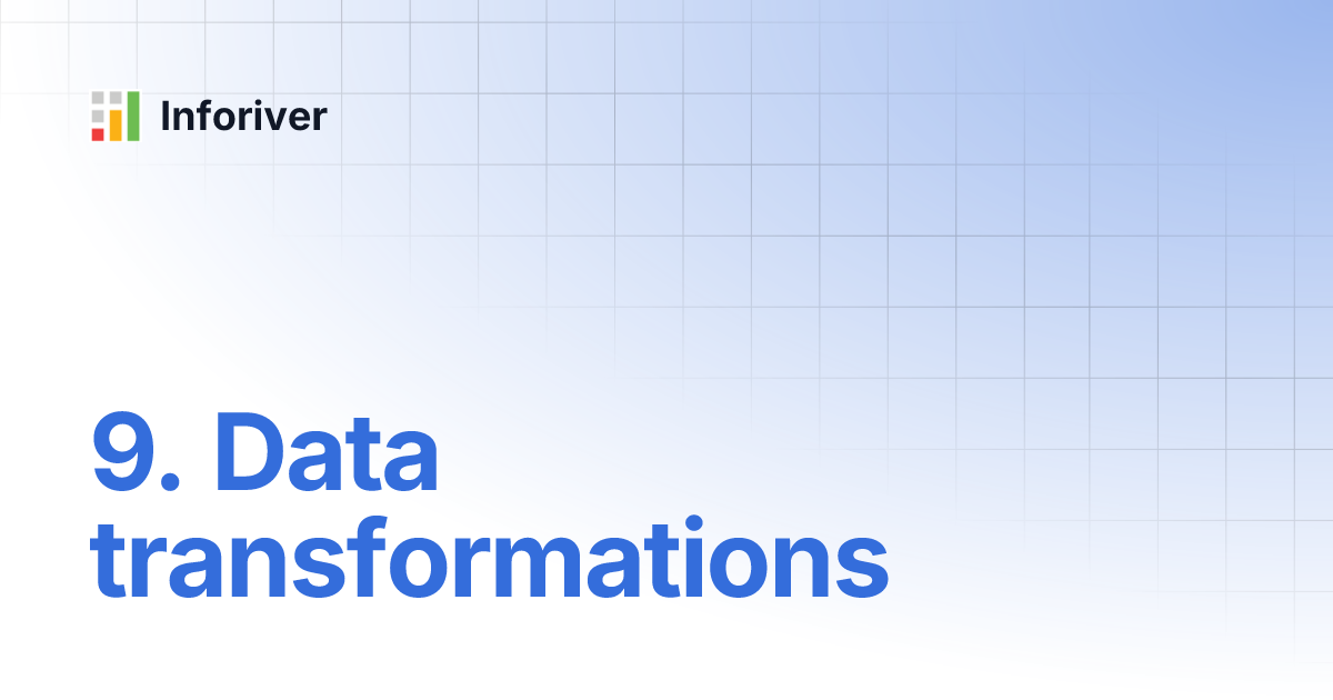 9. Data transformations | Inforiver