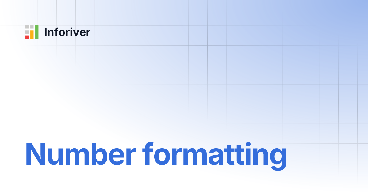 Number formatting | Inforiver