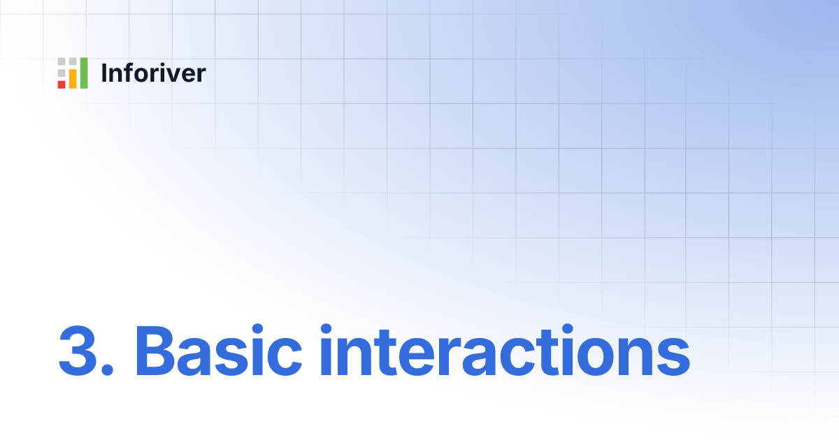 3. Basic interactions | Inforiver