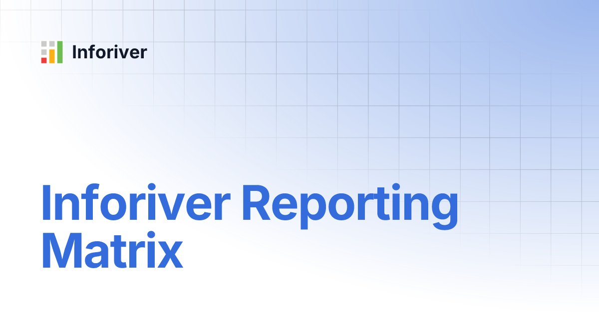 Inforiver Reporting Matrix | Inforiver