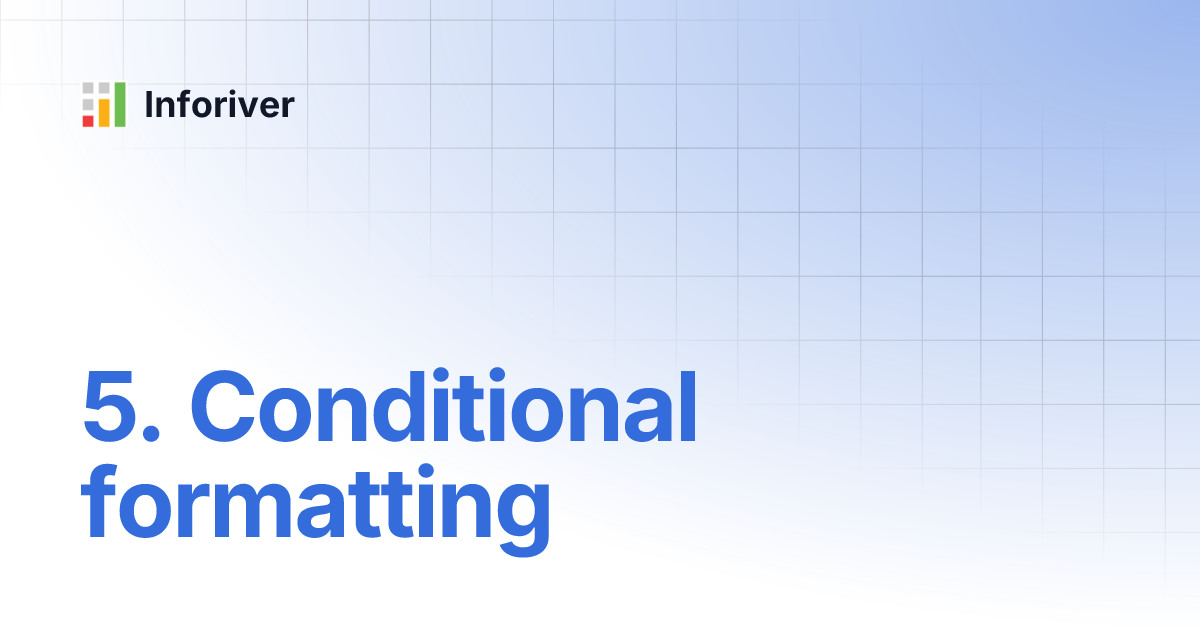 5. Conditional formatting | Inforiver