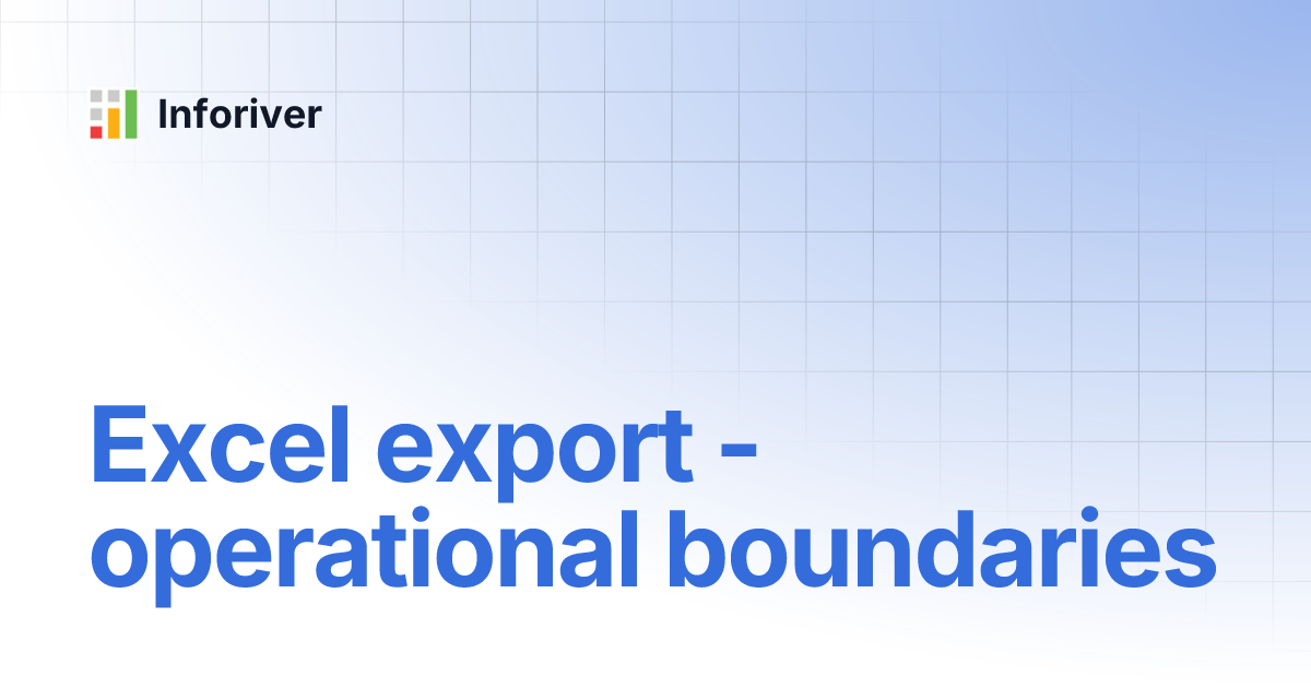 Excel export - operational boundaries | Inforiver