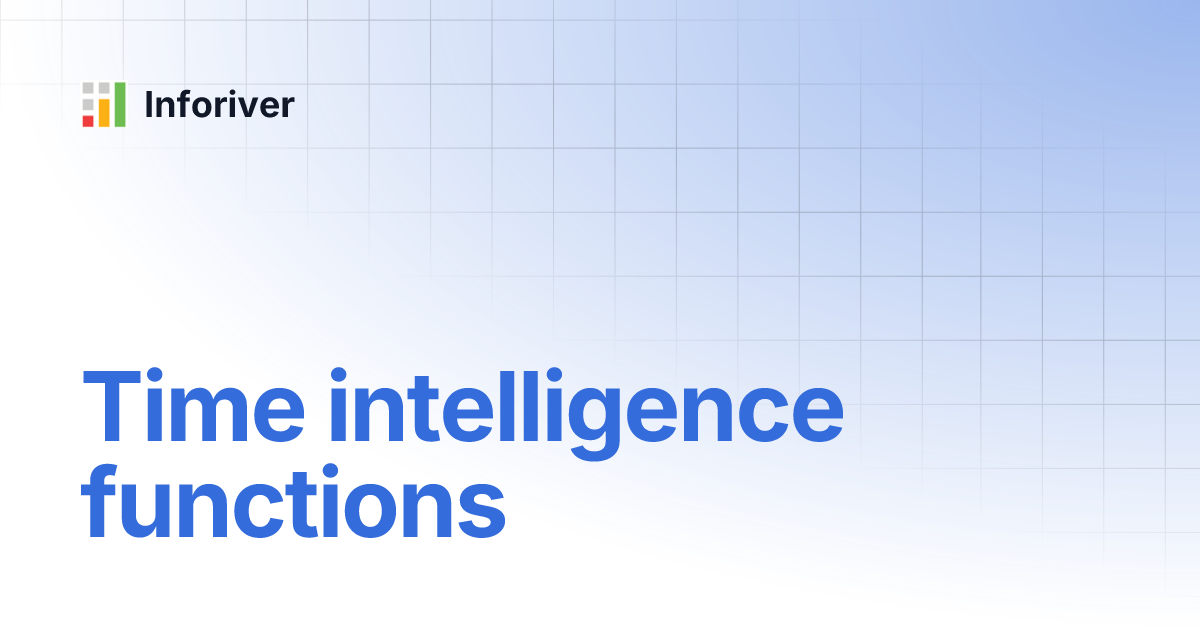 Time intelligence functions | Inforiver