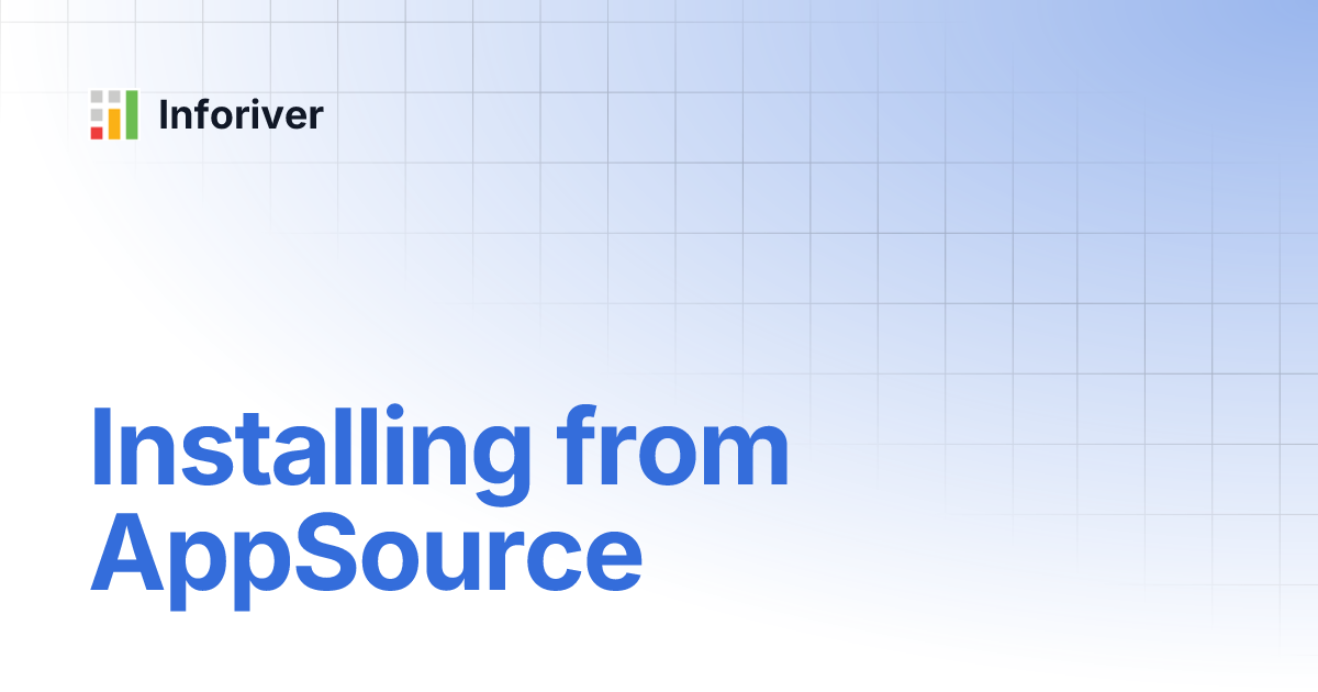 Installing from AppSource | Inforiver