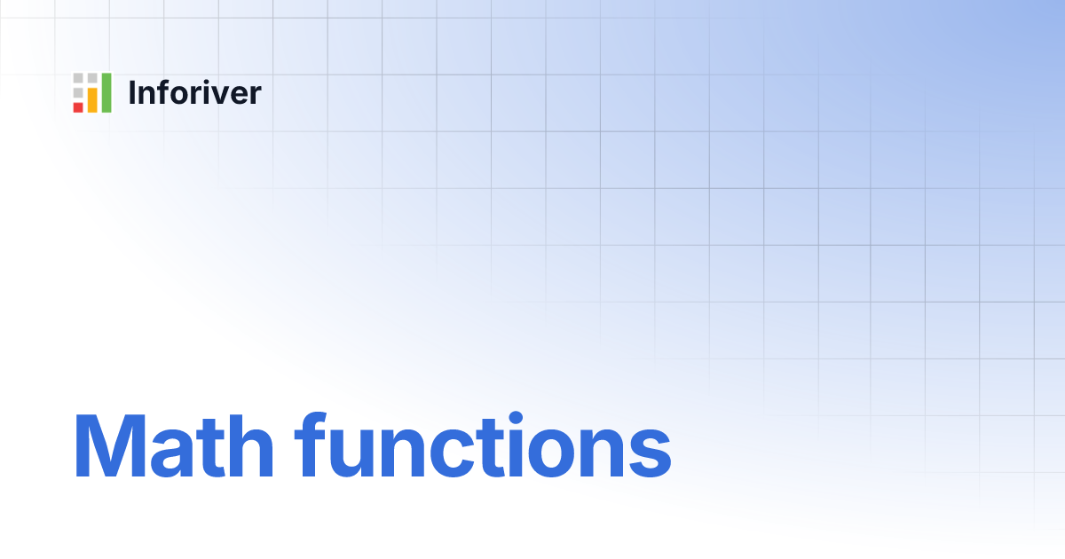 Math functions | Inforiver