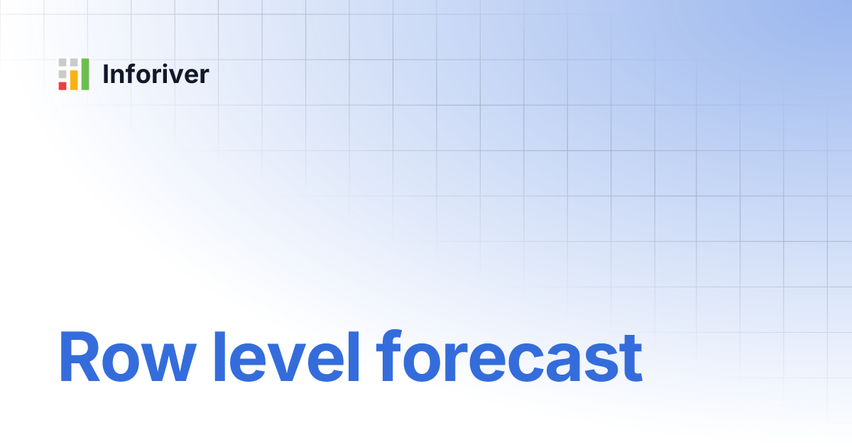 Row level forecast | Inforiver