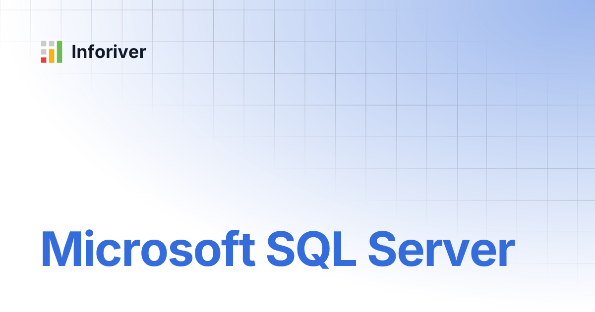 Microsoft SQL Server | Inforiver
