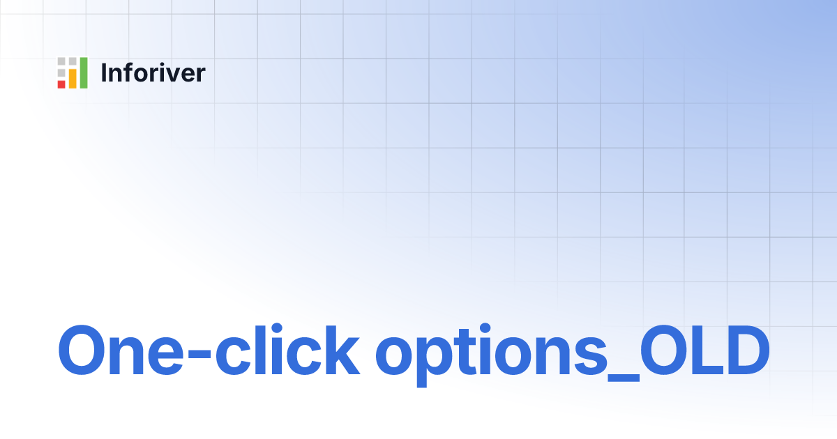 One-click options | Inforiver