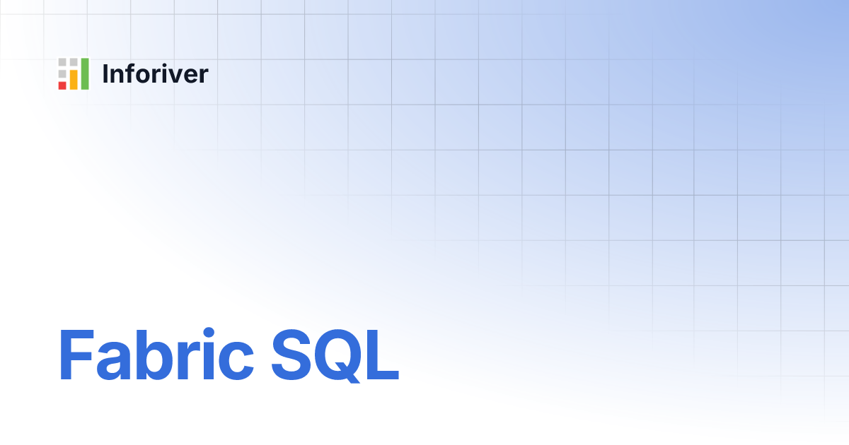 Fabric SQL | Inforiver